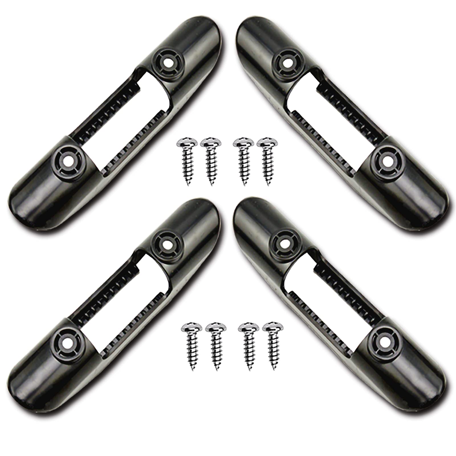 Cailauer 4Pcs Universal Plastic Kayak Paddle Holder Clip,Kayak Paddle Mount Clips, Kayak Paddle Clip (Including 8 Screws)