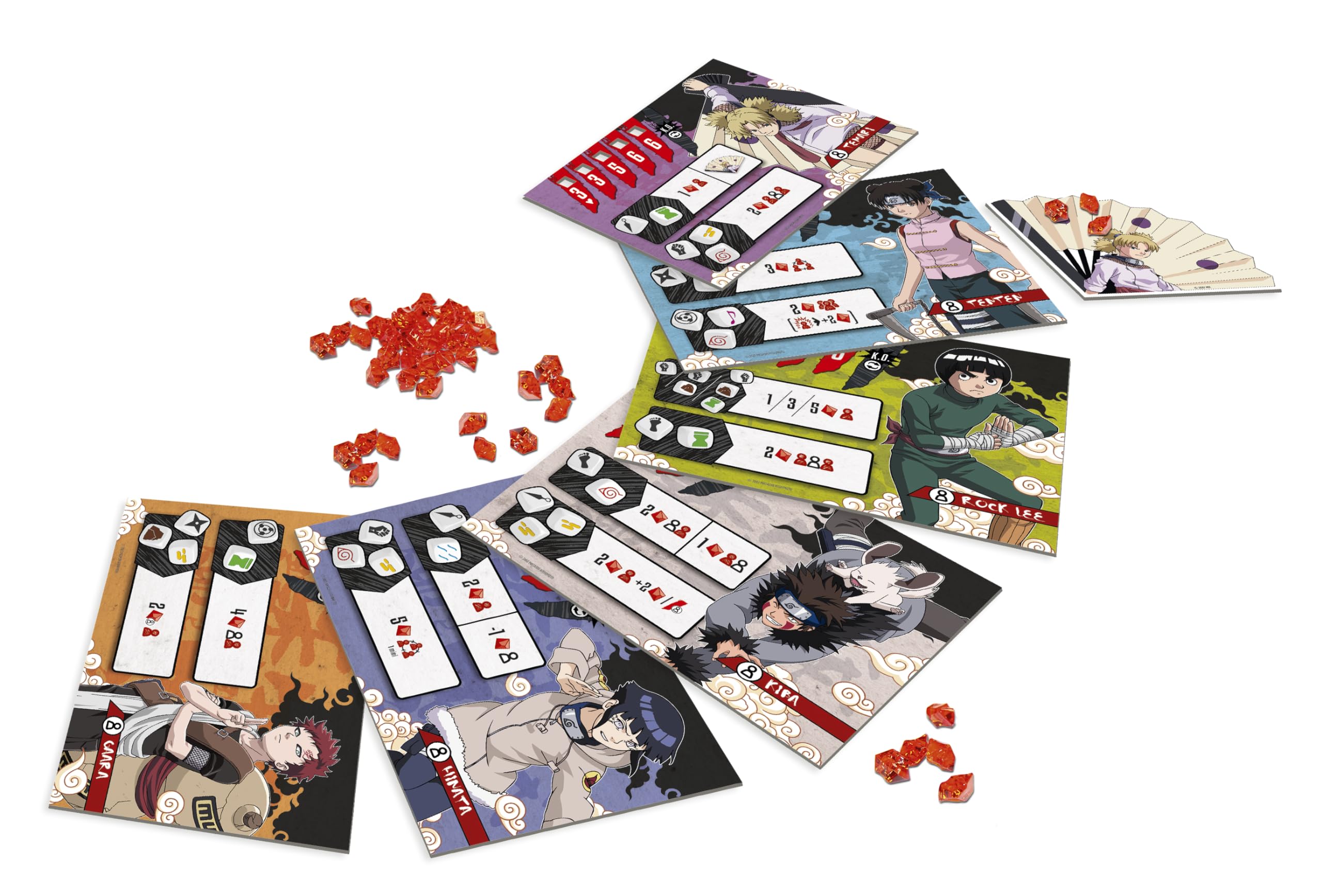 Japanime Games Naruto Ninja Arena Complete Set | from The Creator of 7 Wonders Duel | Epic Roll and Clash Ninja Action | 1-4 Players | Ages 10+ | 15-30 Min Play Time | Includes Bonus Characters