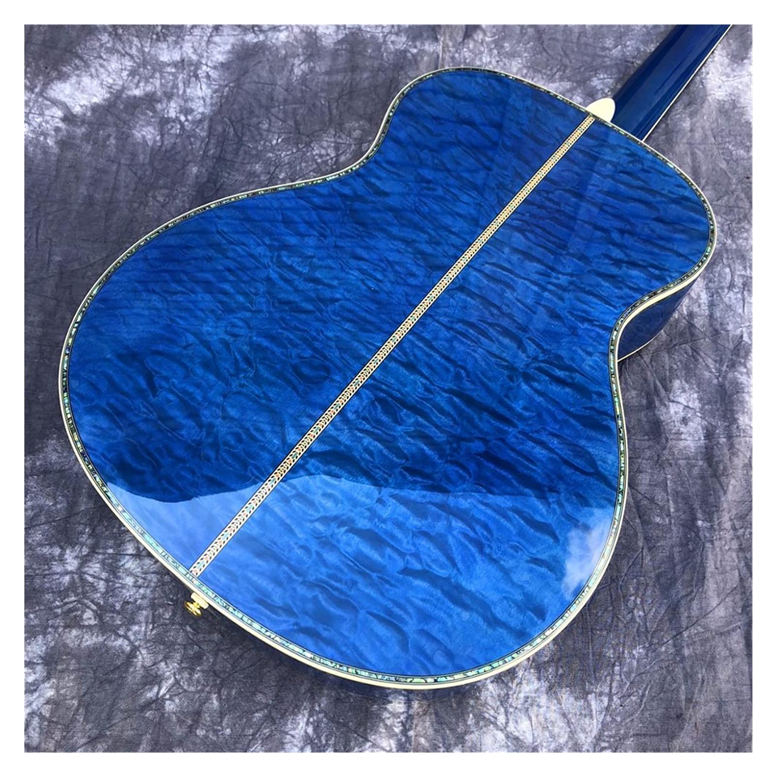 CJWSLYT Guitar Solid Spruce Top Style Acoustic Guitar, Ebony Fingerboard Blue Burst Maple Back and Sides Acoustic Guitar Electric Guitar (Color : Guitar, Size : 41 inches)