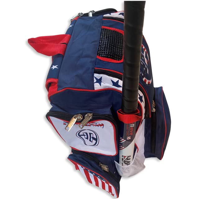 Hagan H-3.0 Multi-Sport Backpack Bag, Hockey, Baseball, Softball, lacrosse, field hockey - Large (Black)