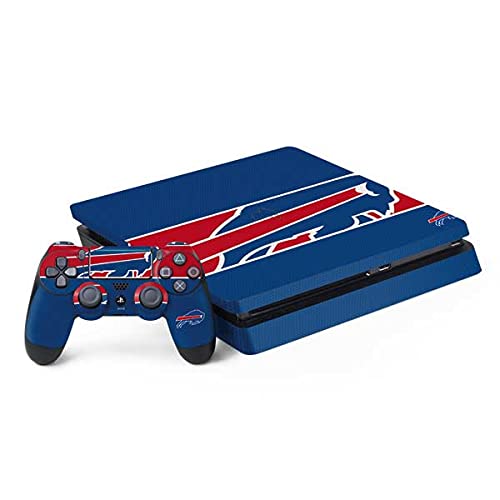 Skinit Decal Gaming Skin Compatible with PS4 Slim Bundle - Officially Licensed NFL Buffalo Bills Zone Block Design