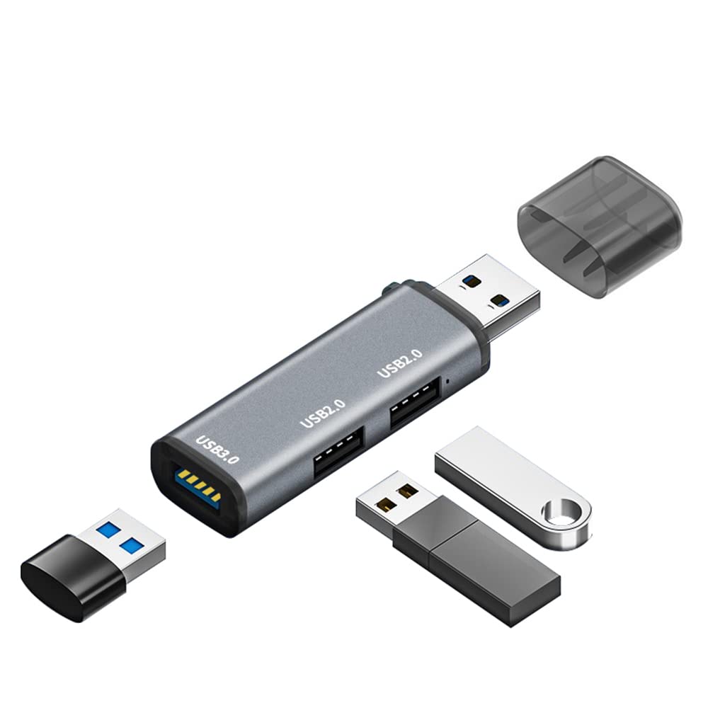 Cotchear USB 3.0 Hub Splitter, 3-Port Data USB Extender Multi Port USB Adapter, 1 USB 3.0 Port / 2 USB 2.0 Port | Mini USB Hub for PC, Laptop, TV,MacBook,Mac Pro, Flash Drive