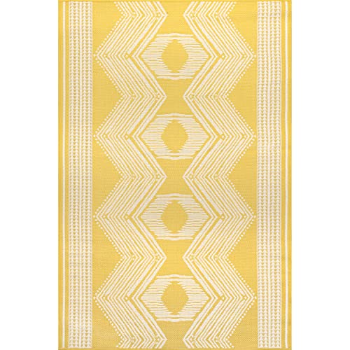 nuLOOM Ranya Tribal Indoor/Outdoor Area Rug, 8' x 10', Yellow