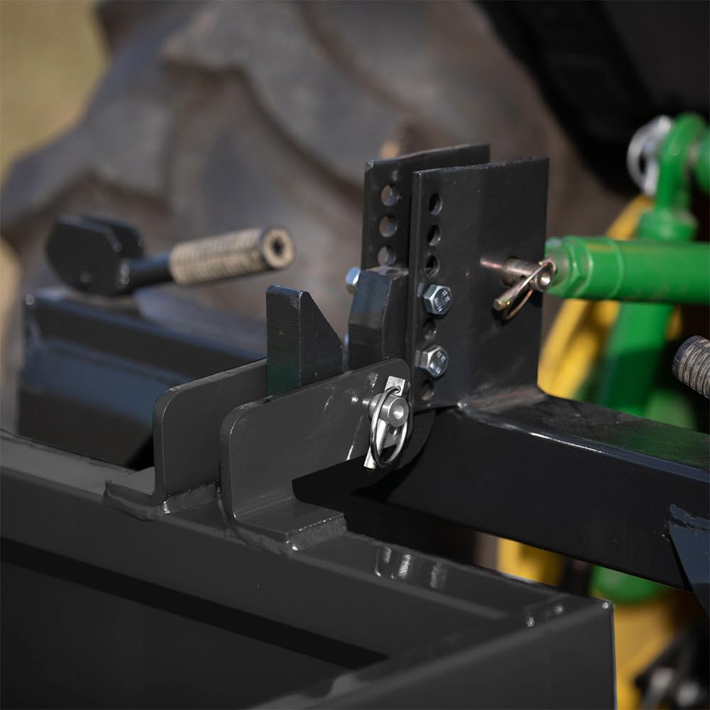 Titan Attachments 3 Point Black Ballast Box Fits Category 1 Tractor Attachment, Quick Hitch Compatible, 800lb Capacity, Tractor Ballast Box with 5.3cu.ft Volume, 2" Trailer Hitch Receiver