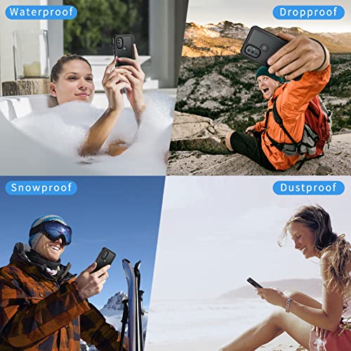 Lanhiem for Motorola Moto G Power 2022 Case, IP68 Waterproof Dustproof Shockproof Case with Built-in Screen Protector, Full Body Heavy Duty Protective Clear Cover for Moto G Power 2022 Only