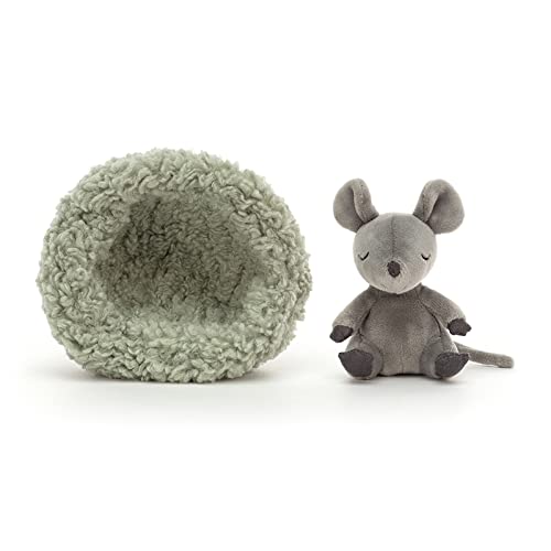 Jellycat Hibernating Mouse Stuffed Animal, 5 inches | Mouse Plush Toy | Classic Children's Gift