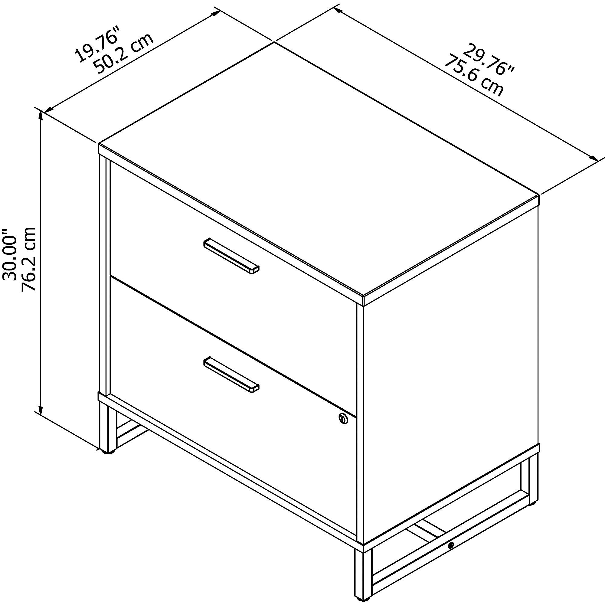Bush Business Furniture Office by Kathy Ireland Method 2 Drawer Lateral File Cabinet-Assembled, Natural Maple