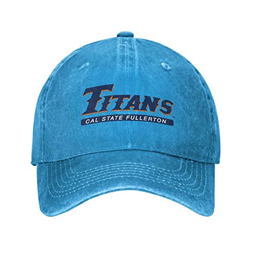 Cal State Fullerton Titans Classic Cowboy Hat Adjustable Baseball Cap Unisex Casual Sports Hat Blue