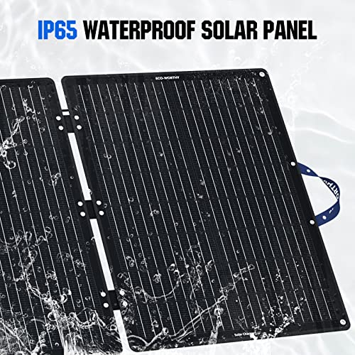 ECO-WORTHY 120W Foldable Solar Panel for Jackery Explorer/Flashfish/BALDR/Goal Zero Portable Generator Power Station, with 20A Charge Controller to Charge 12V Battery
