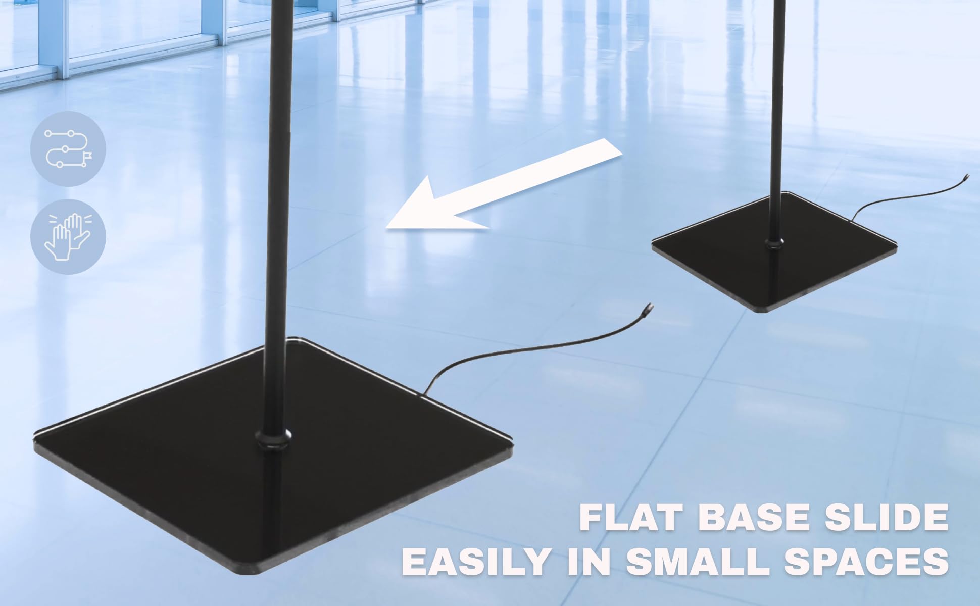 Skywin VR Stand Compatible with HTC Vive & Index Base Station - Tempered Glass HTC Vive Stand for Vive and Rift Constellation Sensors