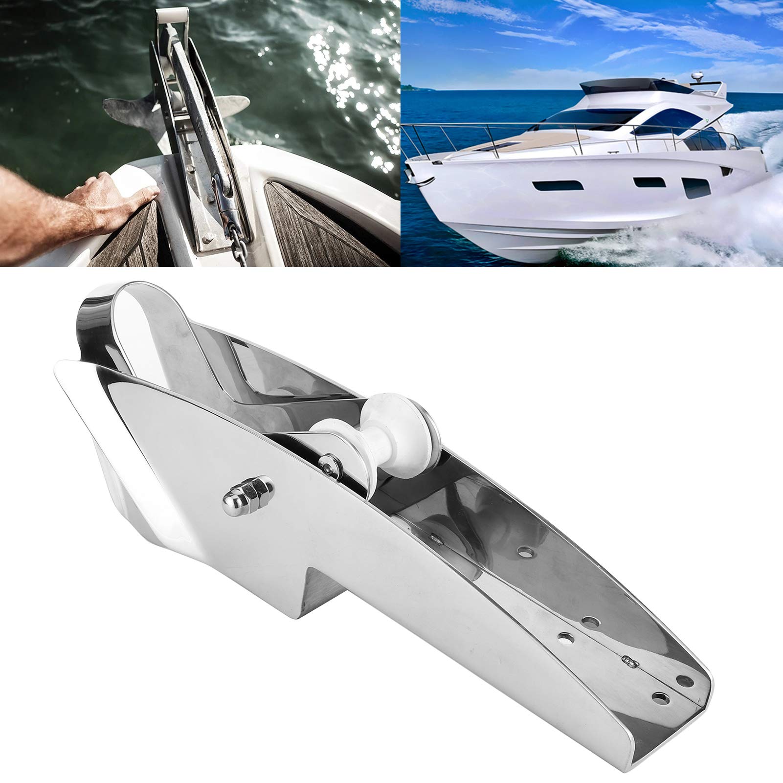 Boat Bow Anchor Roller Self Launching Heavy Duty 316 Stainless Steel 7.5‑15KG (420mm/16.5in) for Marine Ship Hardware Accessory