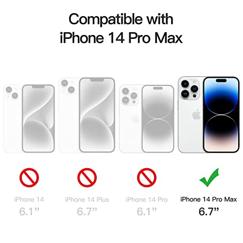 JETech Full Coverage Screen Protector for iPhone 14 Pro Max 6.7-Inch (NOT FOR iPhone 14 Pro 6.1-Inch), 9H Tempered Glass Film Case-Friendly, HD Clear, 3-Pack