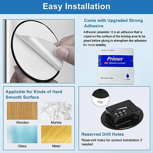 Fridge Lock AOSITE 1 Pcs Refrigerator Lock Combination Black Combo Fridge Locks for Adults Refrigerator Lock for Children Adhesive Freezer Door Lock Child Safe Refrigerator Lock for Kids