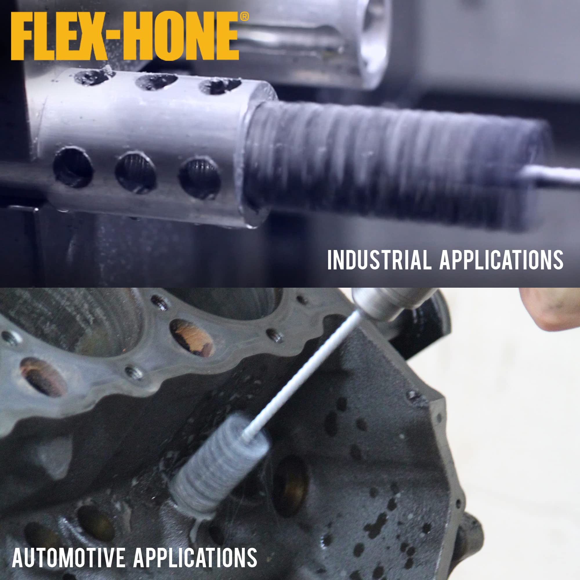 Brush Research BC95M24 FLEX-HONEĀ®, 3/8" (9.5mm) Diameter, 240 Grit, Silicon Carbide, For Mild Steel, Stainless Steel, Cast Iron and Softer Ferrous Materials