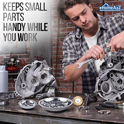 EHOMEA2Z Magnetic Tray Tool Holder 3" Inch, Ideal For Garage, Home, Bolts, Nuts, Small Parts, Pin Cushion Magnetic Cup (3"Inch Magnetic Bowl 1Pc)