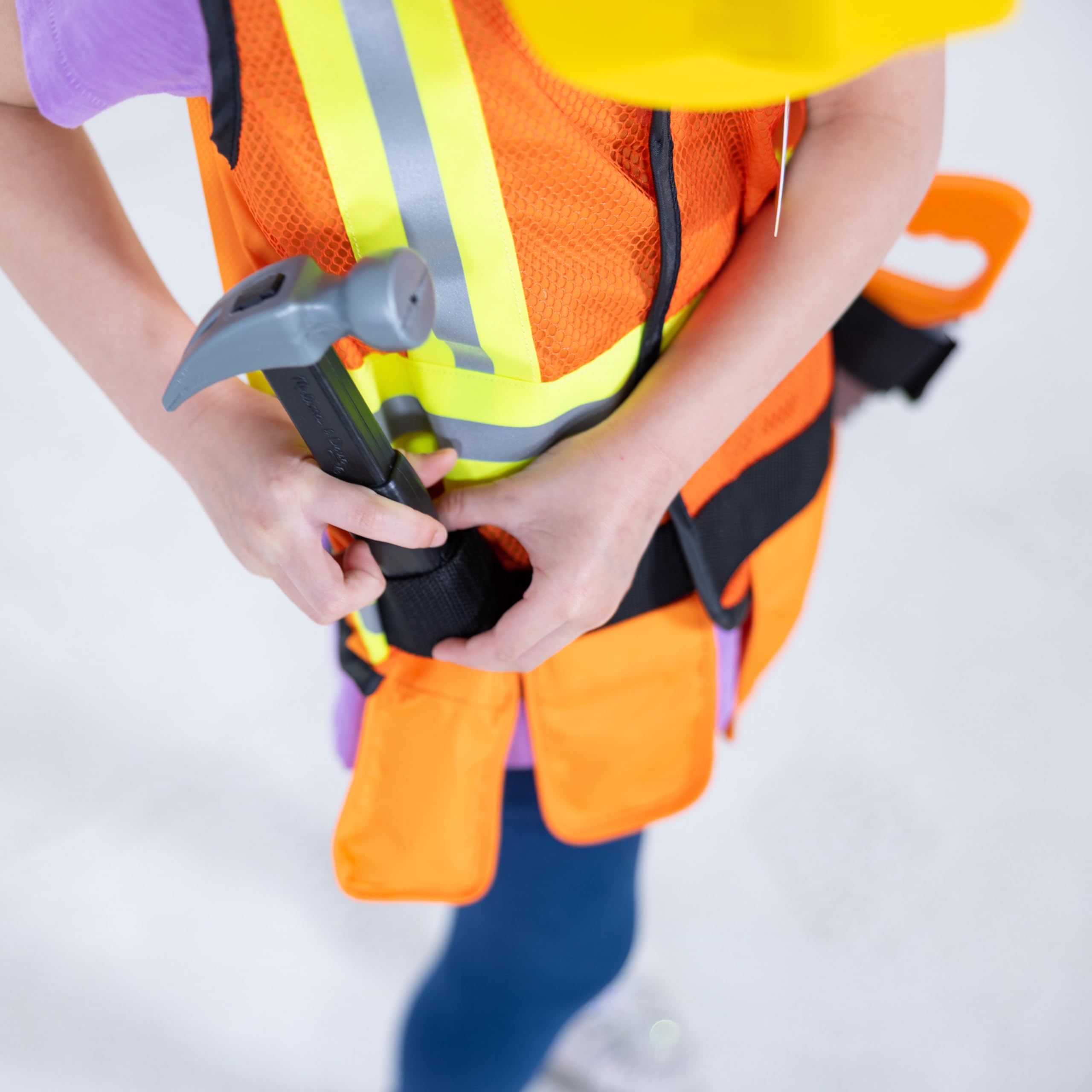 Melissa & Doug Construction Worker Role Play Costume Dress-Up Set (6 pcs) Frustration-Free Packaging - Pretend Construction Worker Outfit, Construction Worker Costume Set For Kids, Toddlers Ages 3+