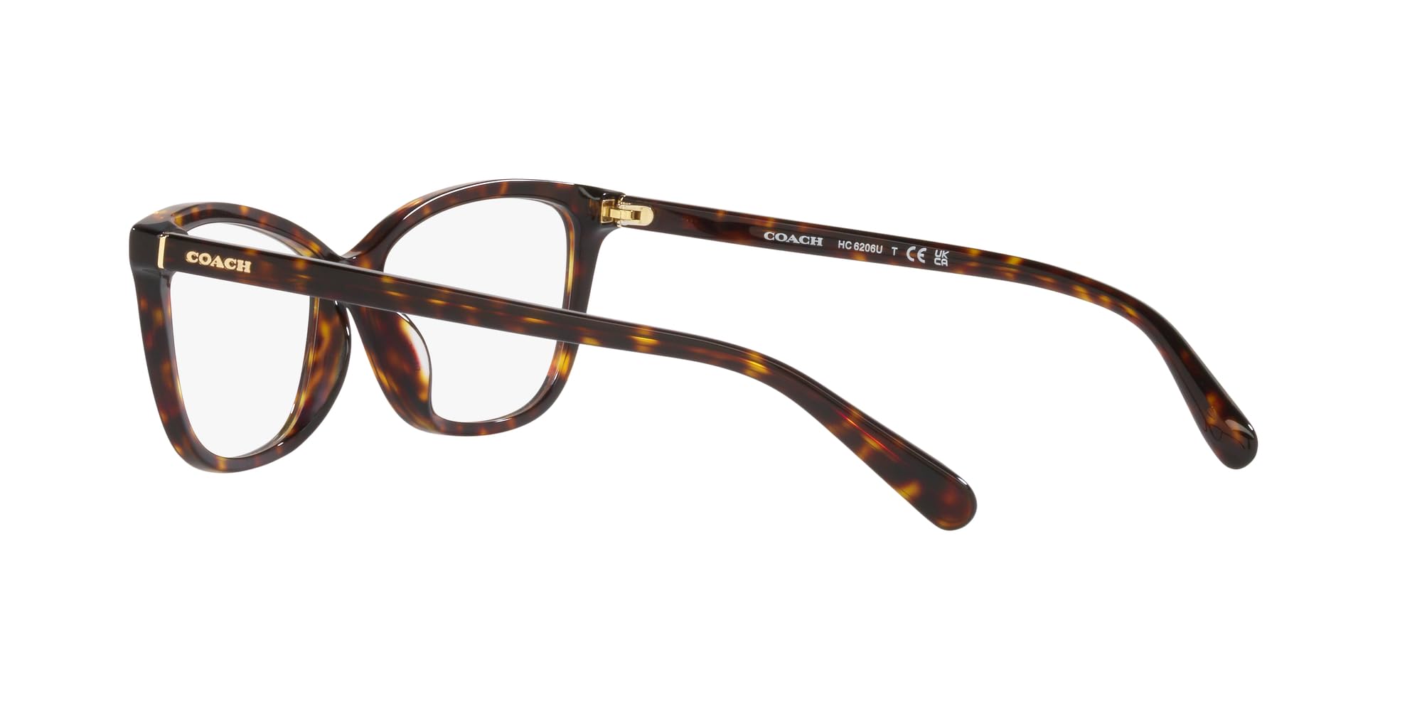 Coach HC6206U Universal Fit Prescription Eyewear Frames, Dark Tortoise/Demo Lens, 54 mm