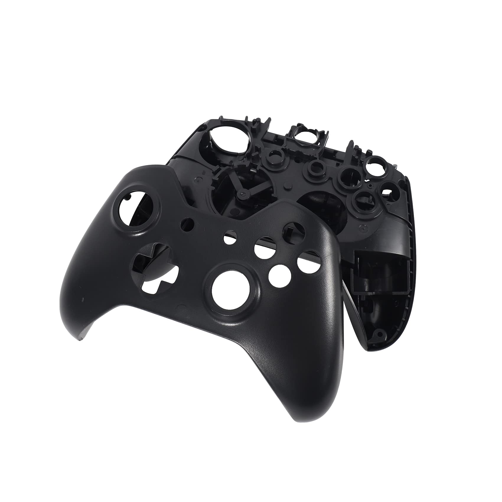 Cusstally Black Controller Housing Shell Full Set Faceplates Buttons for with The 3.5 mm Headset shell kit with 3.5 port