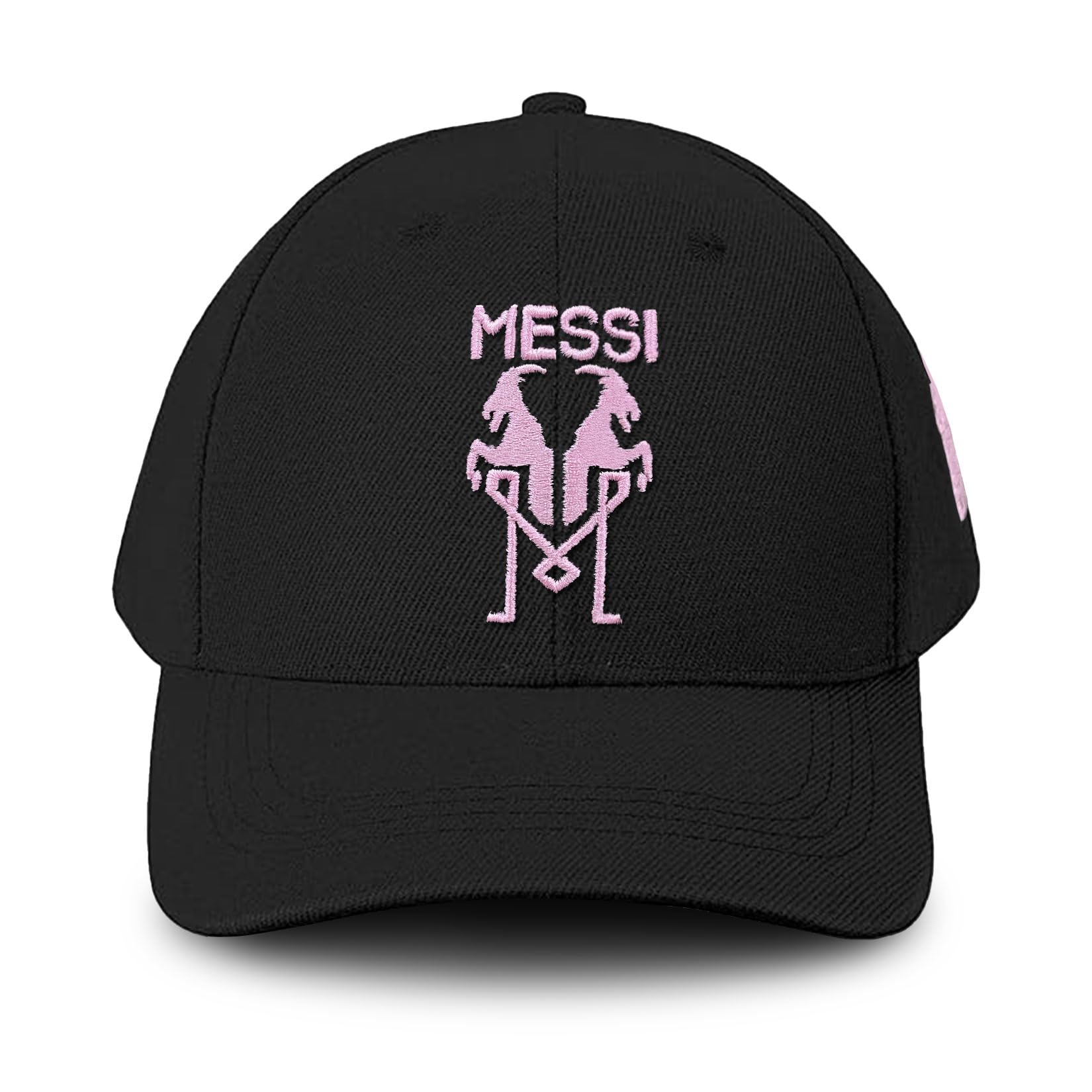 CHAMPSEER Miami 10# Baseball Cap Goat Soccer Player 3D Embroidered Logo Unisex Baseball Hat, One Size, Fast 3-Day Delivery Black
