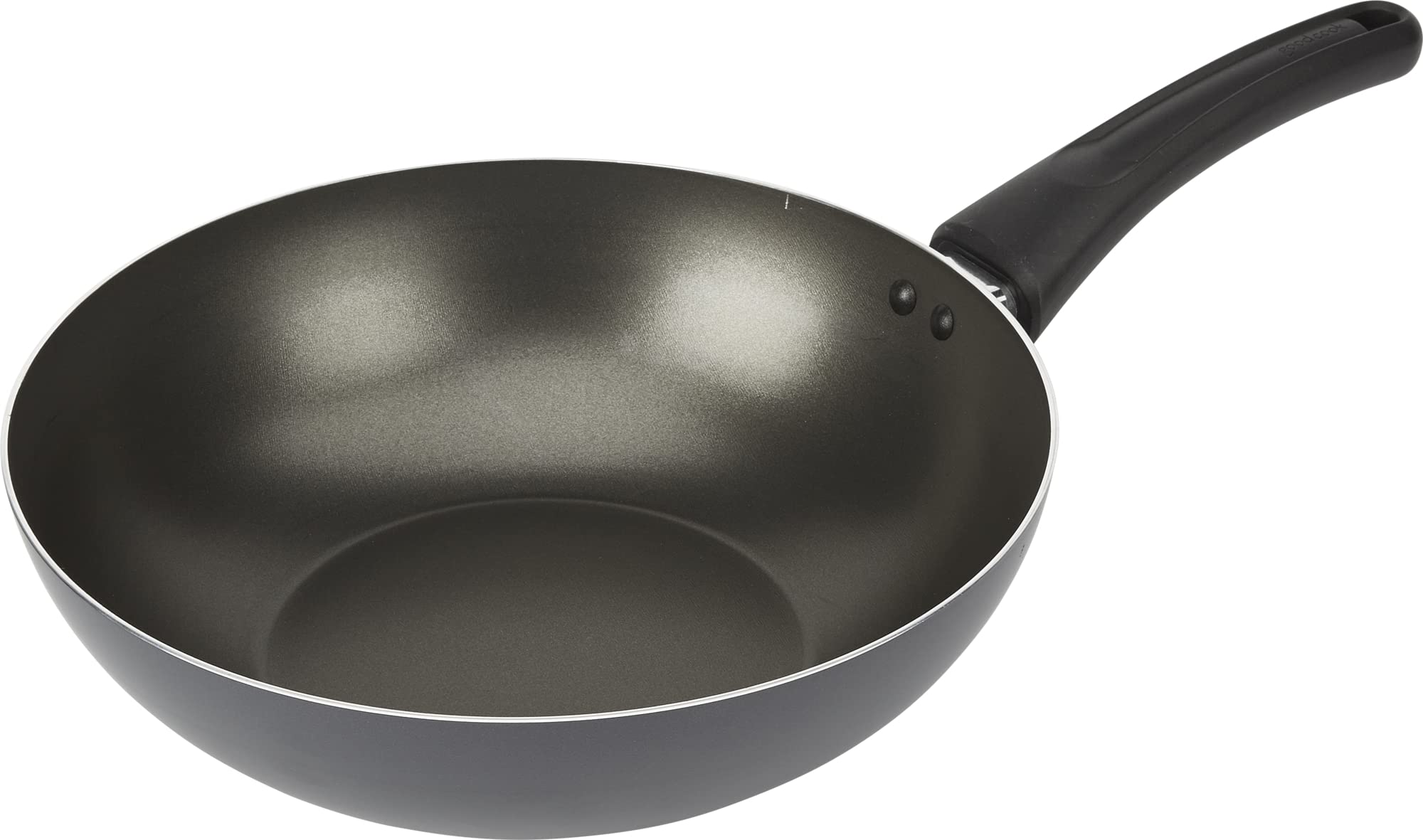 GoodCook Everyday Nonstick 11-Inch Stir Fry Pan, Deep Walled Skillet for Easy Mixing, Even-Heating Aluminum Wok, Ergonomic Handle, Charcoal Silicone Lacquer, Black Frying Pan