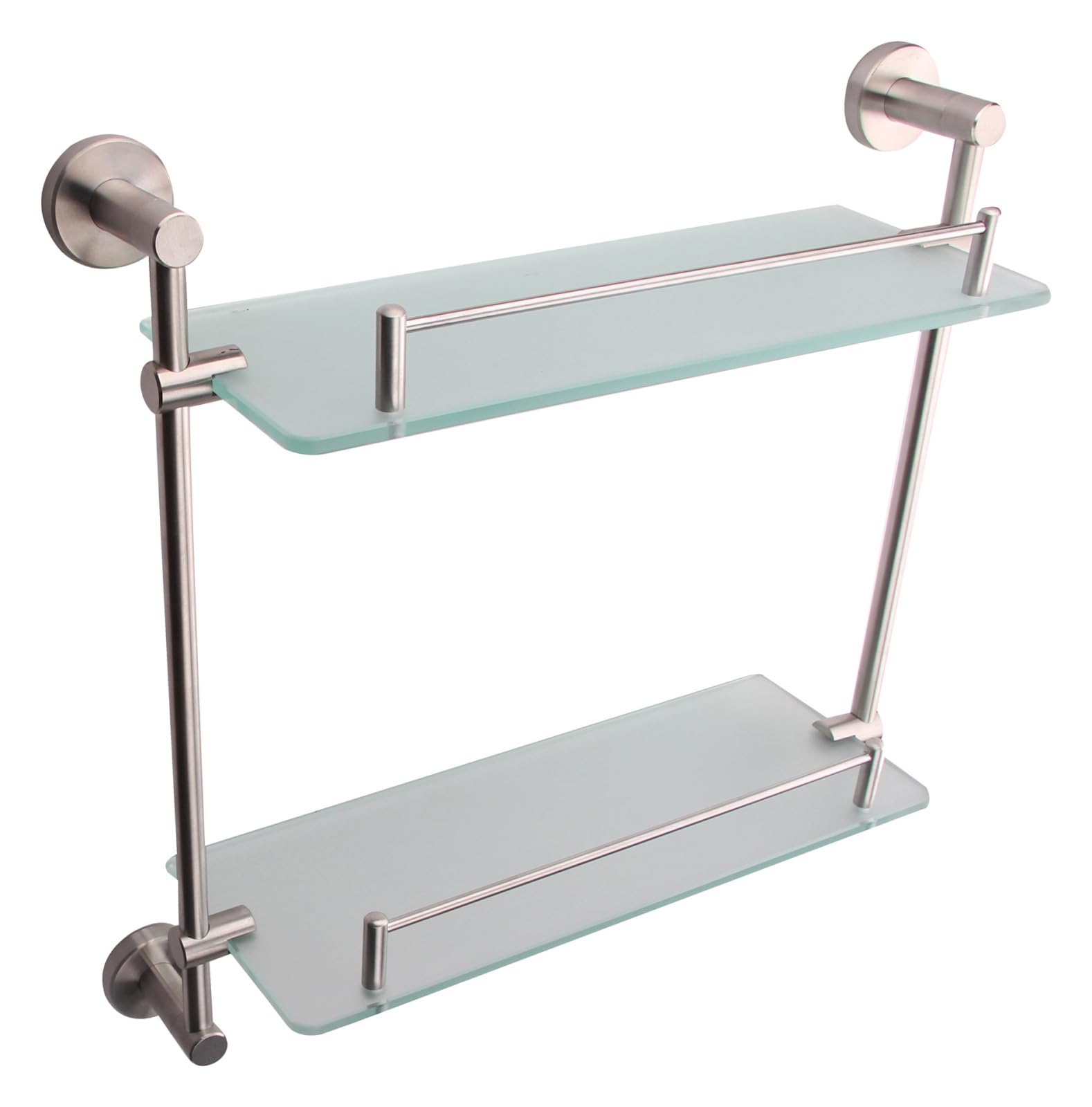 Brushed Round Base Towel Rack Paper Towel Holder Toilet Brush Single Rod Double Lever Single Hook, Double Coat Hook