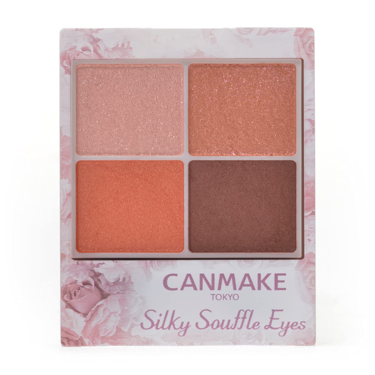 CANMAKE Silky Souffle Eyes 4-Color Eyeshadow Palette 0.16 oz (4.8 g) (07 Nectarine Orange)