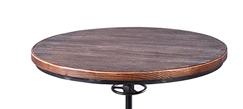 FUBIRUO 3 Piece Pub Dining Set, Modern Round bar Table and Stools for 2 ,Kitchen Counter Height Wood Top Bistro Pub Table Easy Assemble for Dining Room, Kitchen, Living Room