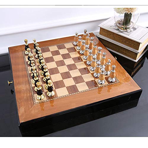 Chess Set Exquisite Furniture Decoration Chess with Unfoldable Chess Board Suitable for Children and Adults Over 3 Years Old