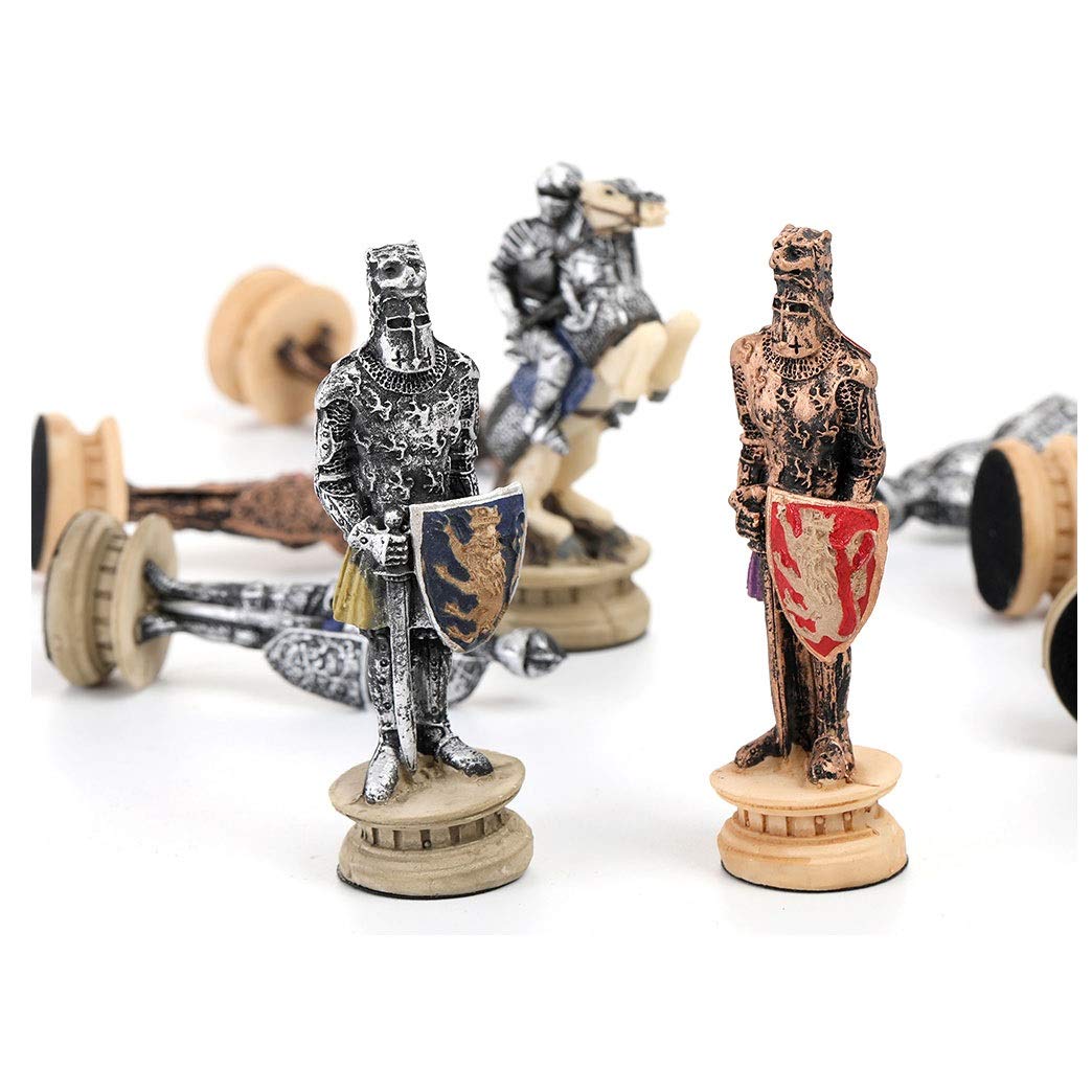 Chess Set Middle Ages Knight Battle Theme Chess Chess Set Themed Chess Suitable for Children and Adults Over 3 Years Old