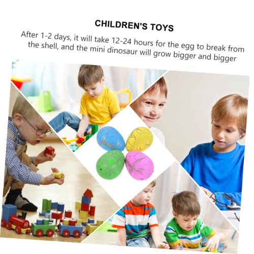 EXQUIMEUBLE 12pcs Water Hatching Dinosaur Eggs Mini Toy Kids Educational Toys Inflatable Toy Transforming Dinosaur Toys Easter Eggs Surprise Toys Dinosaur Egg Toys Inflation Toy Dinosaur Model