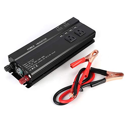 Car Power Inverter, 6000W DC 12V to AC 110V Car Power Inverter Converter USB Charger Adapter with LCD Display