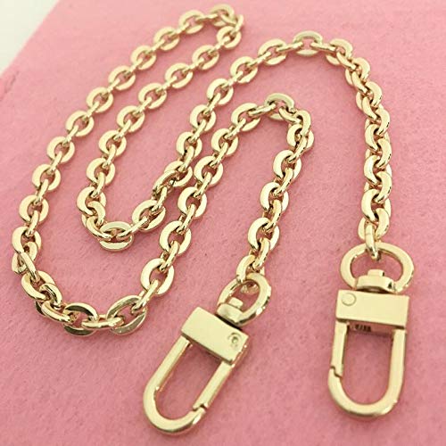 NEXT FASHION Oval Purse Chain Flat Gold Light Weight Crossbody Shoulder Strap Polished Quality - (40" / 100cm)