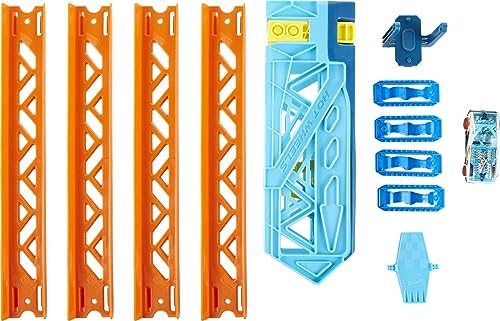 Hot Wheels Track Builder Unlimited Slide & Launch Pack for Kids 6 Years & Older with a 1:64 Scale Hot Wheels Vehicle, Moveable Kicker Booster & 3 Track Pieces that Connect to Other Sets