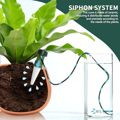 BYDOLL Plant Self-Watering Stakes Automatic Plant Watering Spikes for Indoor or Outdoor Plants,Houseplant Insert Watering Devices for Vacation Garden use,Drip Irrigation System for Plant(5 Pack)