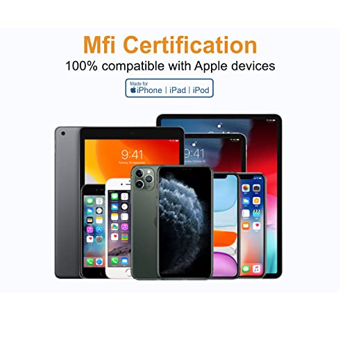 iPhone Charger 3Pack, [Apple MFi Certified] Lightning Cable 6/6/10FT iPhone Charger Cord Fast Charging Cable for iPhone 13 12 Pro Max Mini 11 Pro XS XR X 10 8 7 Plus 6s 6 SE 2020 iPad iPod