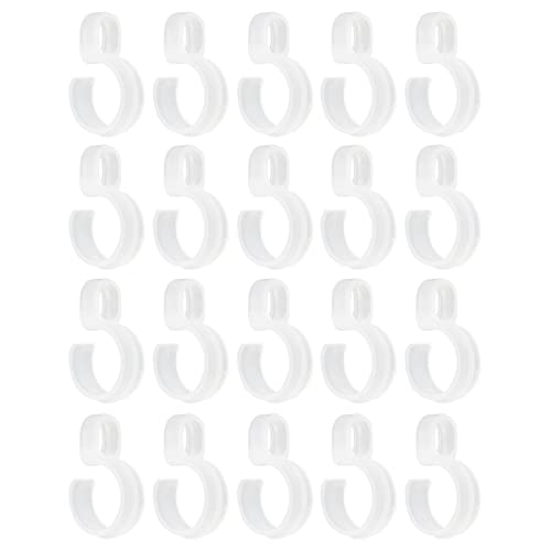 HEVSTIL 20Pcs Wind Proof Hanger Hook,Anti Slip Clothes Hangers from Drying Rack, Windproof Hook Hanger Buckle for Drying Rack Rod Closet Dividers for Hanging Clothes, 45mm