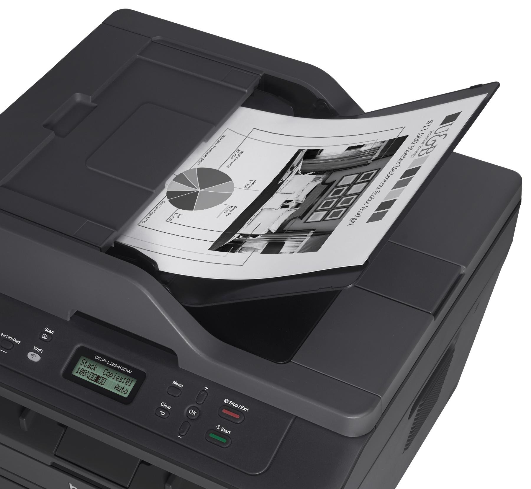 Brother DCP-L2540DW Compact Laser Multifunction Copier, Copy/Print/Scan (Renewed)