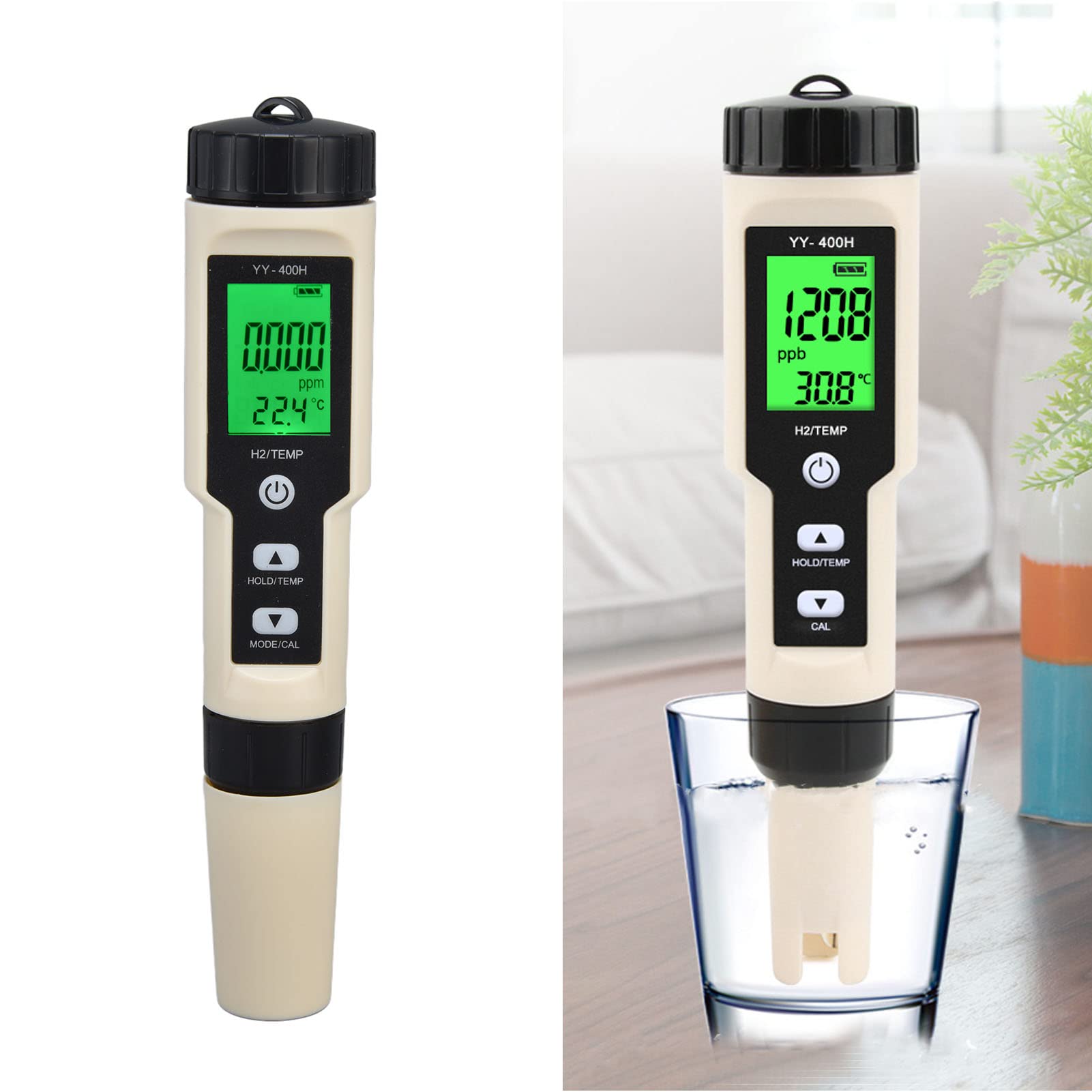 Digital Hydrogen Meter High Accuracy Water Quality Pen Tester for Drinking Water Hydroponics Aquariums Swimming Pool