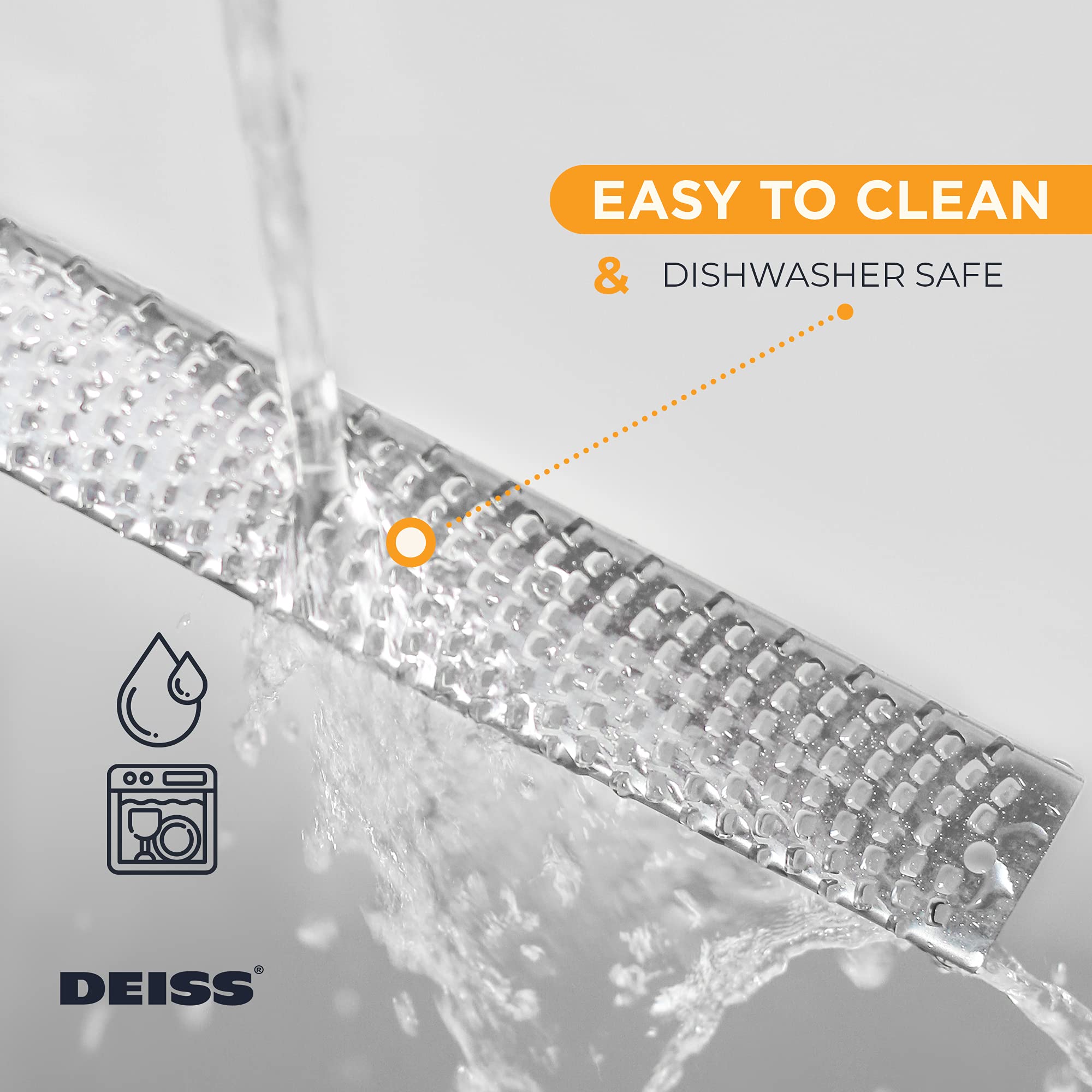 Deiss PRO Citrus Zester & Cheese Grater β Parmesan Cheese Lemon, Ginger, Garlic, Nutmeg, Chocolate, Vegetables, Fruits - Razor-Sharp Stainless Steel Blade, Wide, Dishwasher Safe