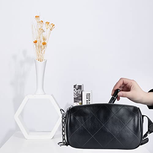 Fivexing 2Pcs Refillable Perfume Atomizer Bottles,Portable Mini Separate Perfume Bottle,Travel and Outings Spray Boxes Dispensers 5ml/0.2oz (Black)