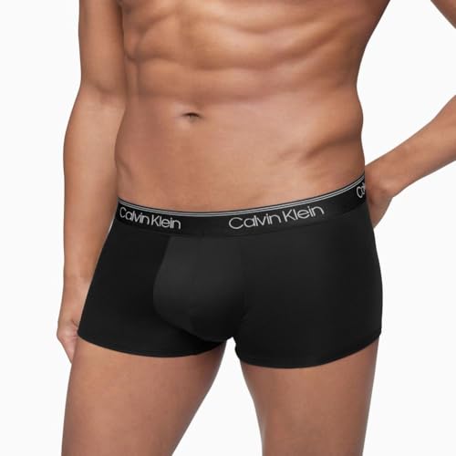 Calvin Klein Men's Micro Stretch 5-pack Low Rise Trunk, Ponderosa Pine, Galaxy Grey, Black, Kewl Lime, Natural Grey, Medium