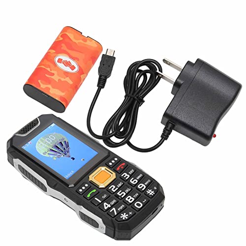 fo sa Rugged Phone Unlocked, Dual SIM Dual Standby Mini Rugged Cell Phone Outdoor Waterproof Rugged Mobile Phone Feature Phone, 13800 mAh Big Battery,Strong Flashlight, Large Speaker,Big Buttons