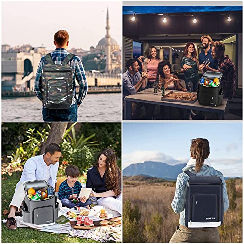 Cooler Backpack 36 Cans, VITARVIX Backpack Coolers Insulated Leak Proof for Hiking, Camping, Picnic, Ice Packs, Waterproof Soft Cooler Bag, Backpack Cooler for Men Women, Blue