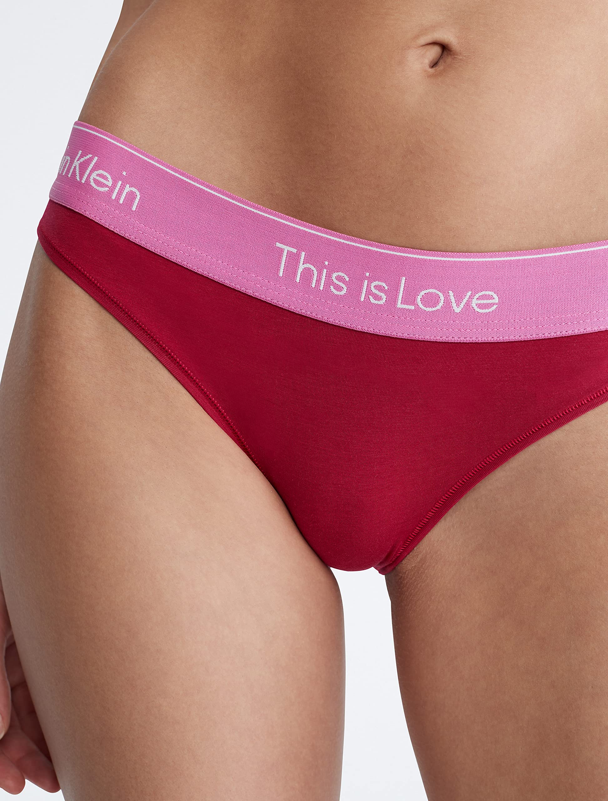 Calvin Klein Women's This is Love Modern Cotton Bikini Panty, Persian Red, Large