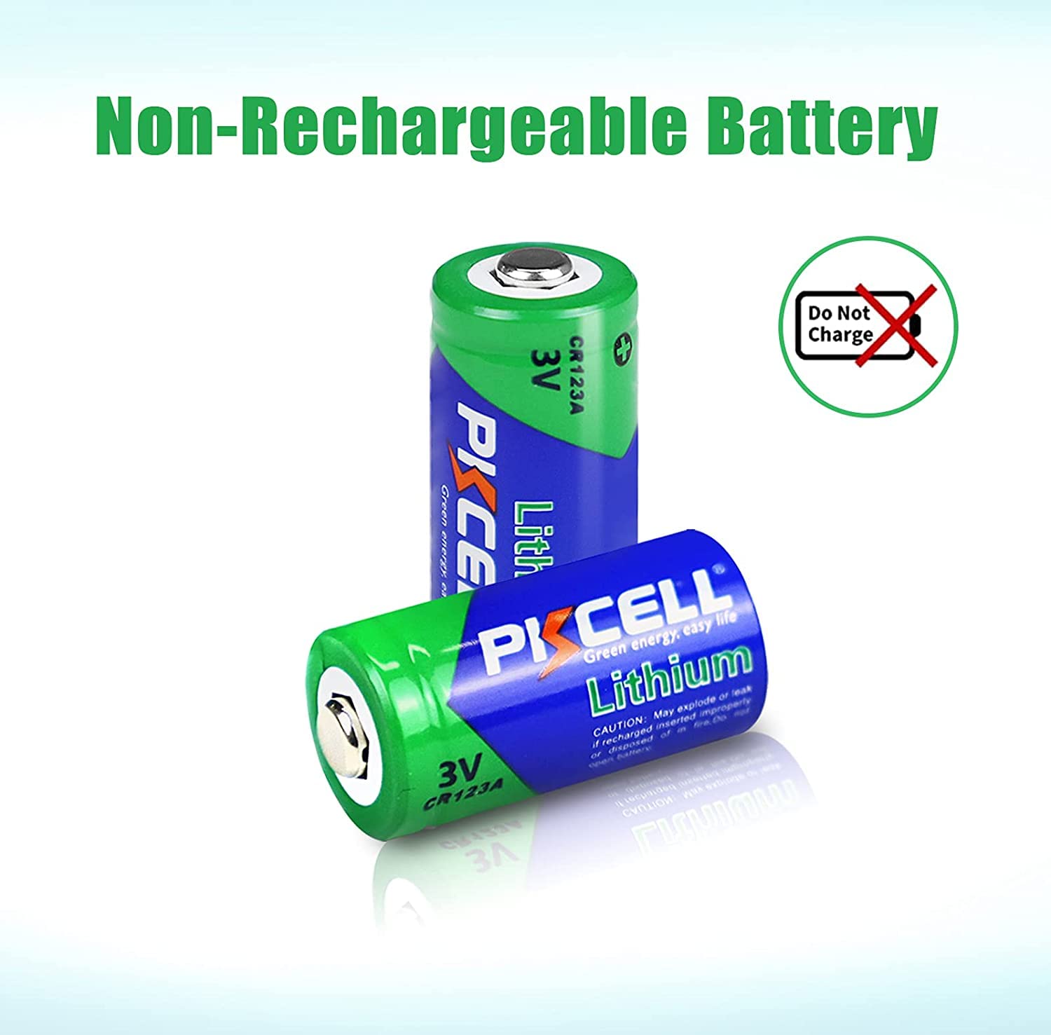 CR123A 3V Lithium Battery 1700mAh 2 Pack, 123 Batteries Lithium, 123A Lithium Batteries 3 Volt High Power, CR123 for High Intensity Flashlight, Home Safety, Security Devices