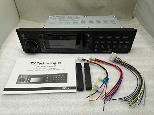 Car Stereo,iRV Technology iRV70 Blu-ray Disc Player,Bluetooth RV Stereo,Supports APP,HDMI,ARC,Digital 5.1 Surround Sound,USB,A&FM,DVD,MP4,NFC,CEC,Clock,3 Zones Wall Mount RV Radio