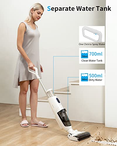 Ecowell WCVP02 Shop Wet Dry Vacuum Cleaner and Mop, 8.6 Pounds, White