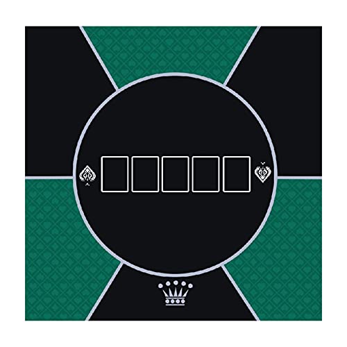 Craps and Roulette Table FeltTabletop Casino Felt Layout Foldable Poker Card Tabletop Layout Portable Anti-Slip Rubber Board Game Mat (Color:B)