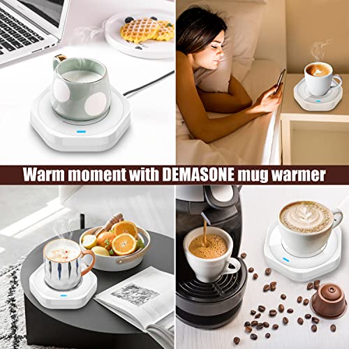 Demasone Coffee Warmer, Coffee Mug Warmer with Smart Sensor Switch, Coffee Cup Warmer for Desk,Thermostatic Electric Mug Warmer for Heating Coffee, Beverage, Milk, Tea, White