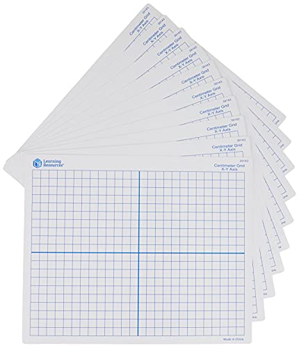 hand2mind - 42852 Plastic Cuisenaire Rods Classroom Kit (15 Sets of 74 Pieces) & Learning Resources 9"X 11" Double Sided x-Y Axis Dry Erase Mats,Ages 6+